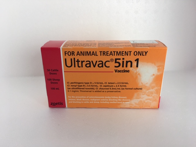 Ultravac 5 in 1 Vaccine [100 mL] - Country Vet