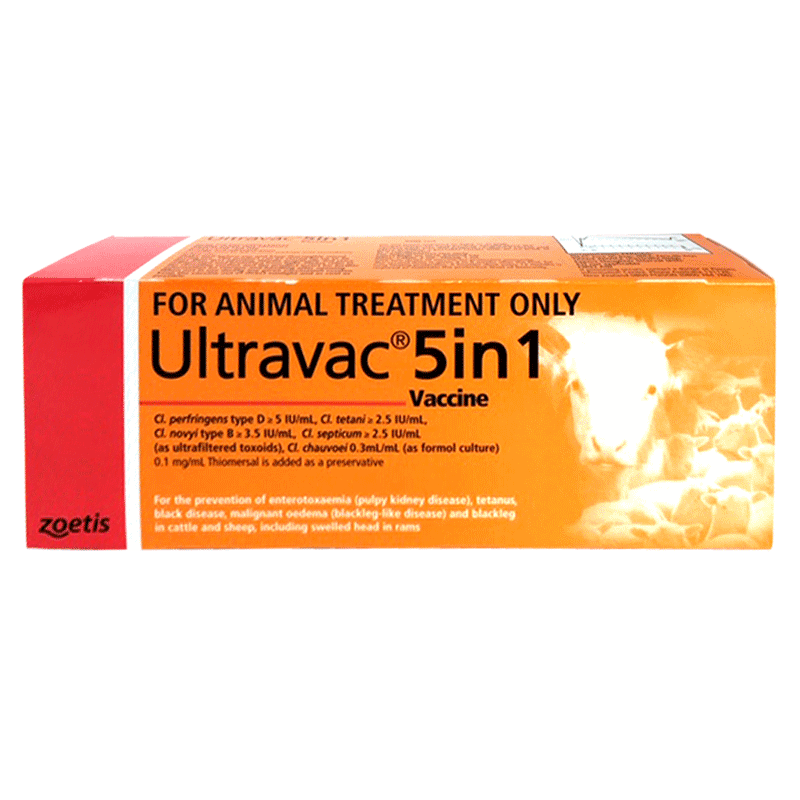 Ultravac 5 in 1 Vaccine [100 mL] - Country Vet